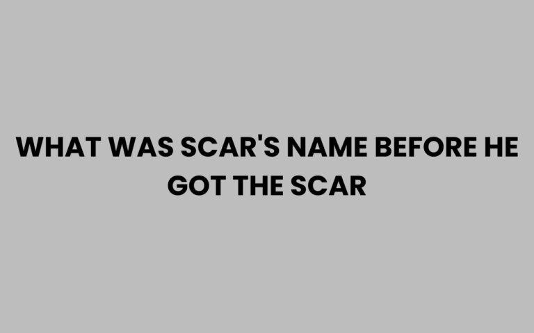 What Was Scar's Name Before He Got the Scar Explained