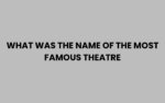 What Was the Name of the Most Famous Theatre in History?