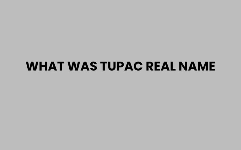 What Was Tupac Real Name? Discover His True Identity