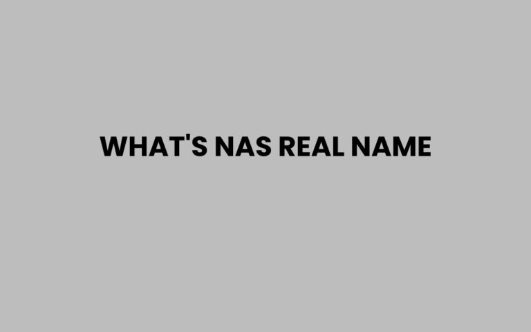 What's Nas Real Name? Discover the Rapper's True Identity