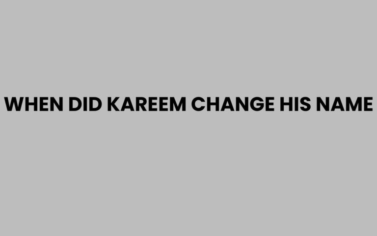 When Did Kareem Change His Name and Why It Mattered
