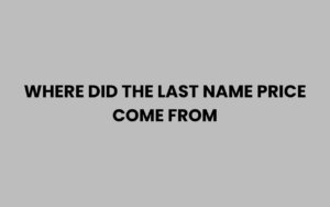 Where Did the Last Name Price Come From? Origins Explained