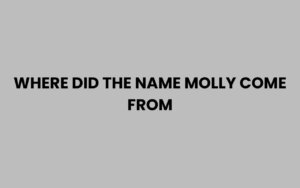 Where Did the Name Molly Come From? Origins Explained