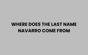 Where Does the Last Name Navarro Come From? Origins Explained