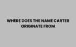 Where Does the Name Carter Originate From and Its Meaning