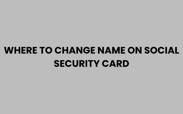 Where to Change Name on Social Security Card Easily